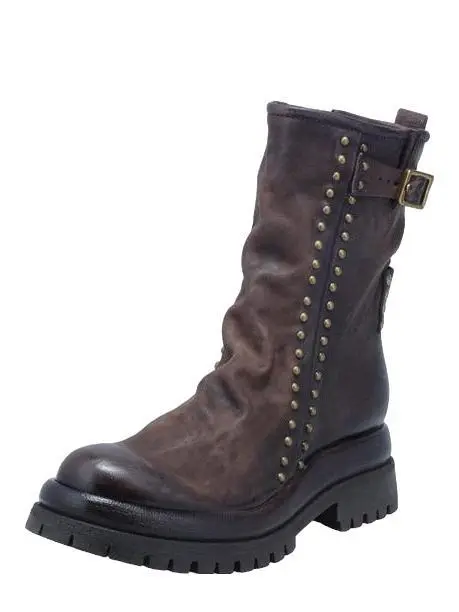 A.S.98 Duke Stud Trim Ankle Boots - Brown