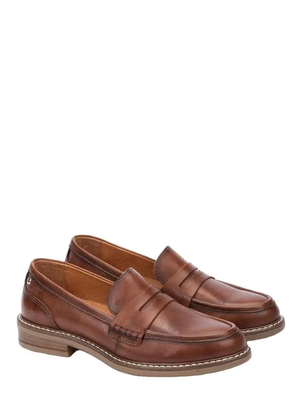 Pikolinos Aldaya Leather Penny Loafer - Cuero