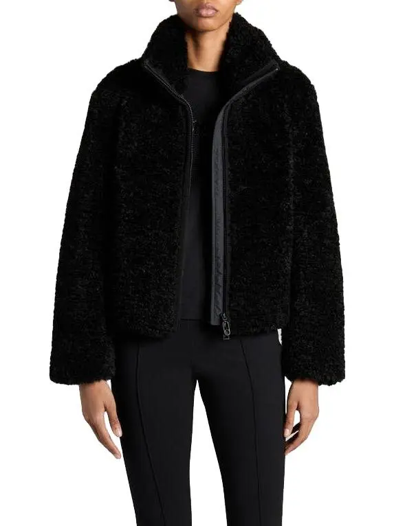 Moncler Bridoire Faux Shearling Bomber Jacket - Black