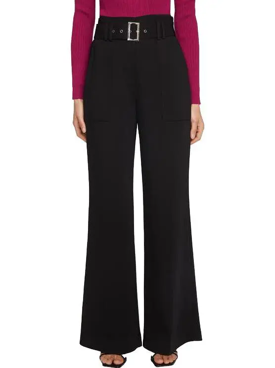 Elie Tahari Diana Belted Flare Pants - Noir