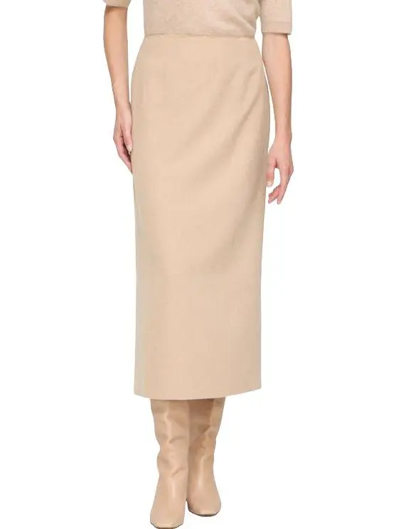 Lafayette 148 New York Hair Midi Pencil Skirt - Natural