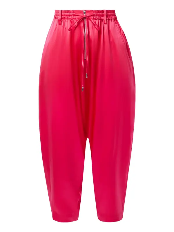 Partow Lyle Cropped Tapered Pants - Fuchsia