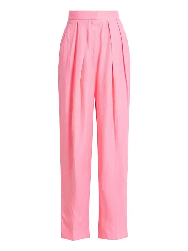 Stella McCartney Pleated Twill Tapered Pants - Bubblegum