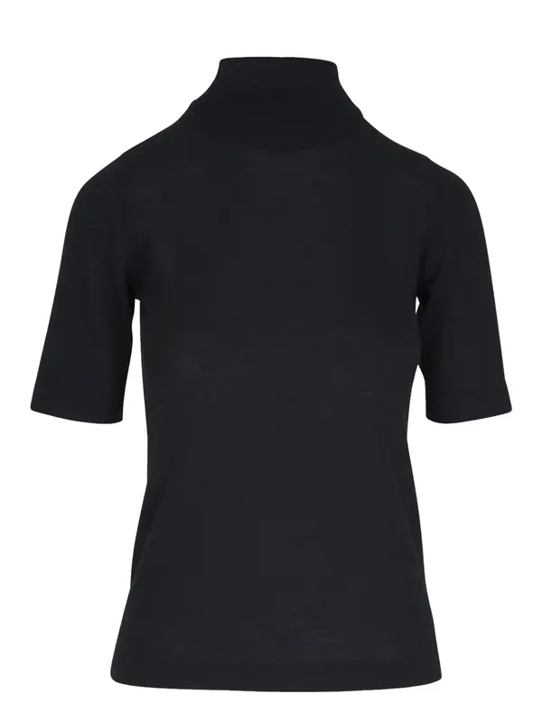 Brunello Cucinelli Knitted Cashmere-silk Blend Top - Black