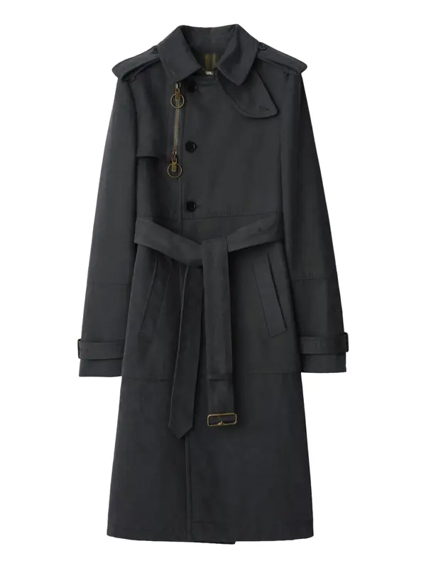 Burberry Long Trench Coat - Blue