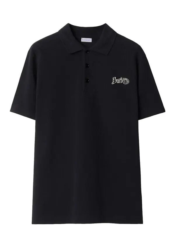 Burberry Cotton Polo Shirt - Black