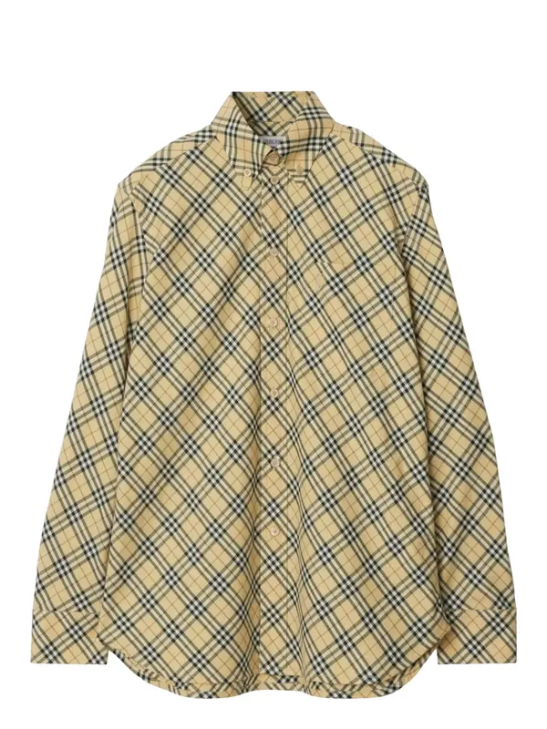 Burberry Check-pattern Cotton Shirt - Neutrals