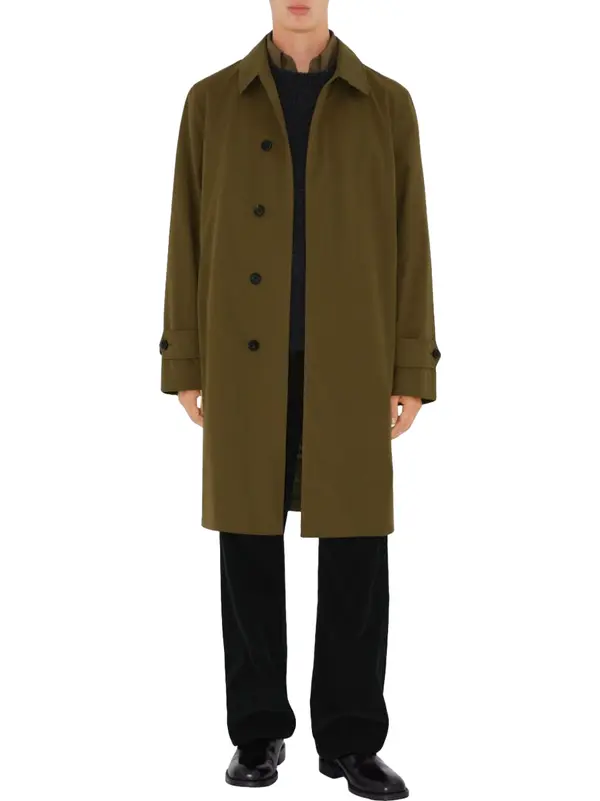 Burberry Gabardine Car Coat - Green