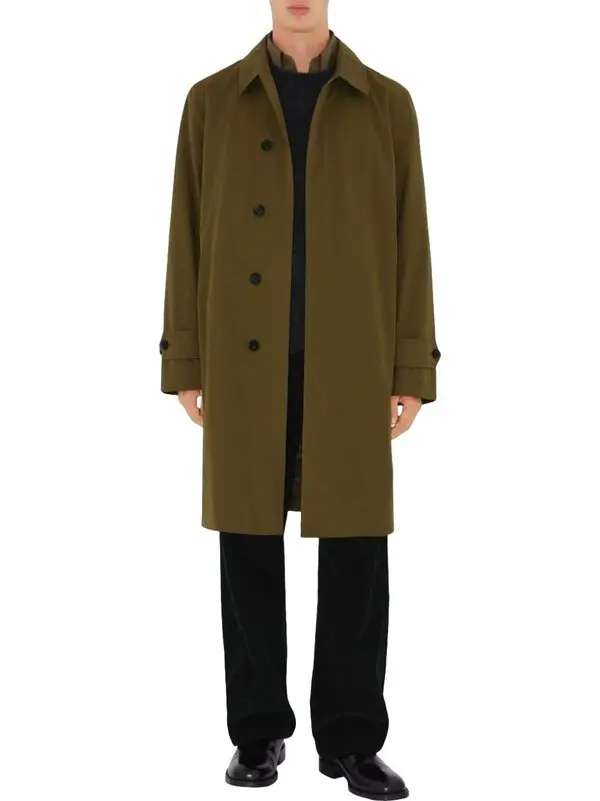 Burberry Gabardine Car Coat - Green