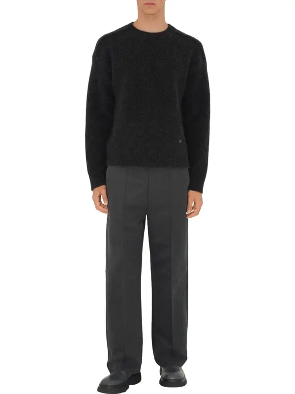 Burberry Cotton-blend Tailored Trousers - Grey