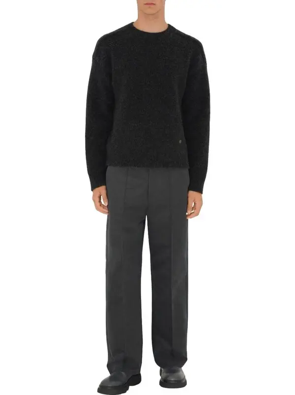 Burberry Cotton-blend Tailored Trousers - Grey