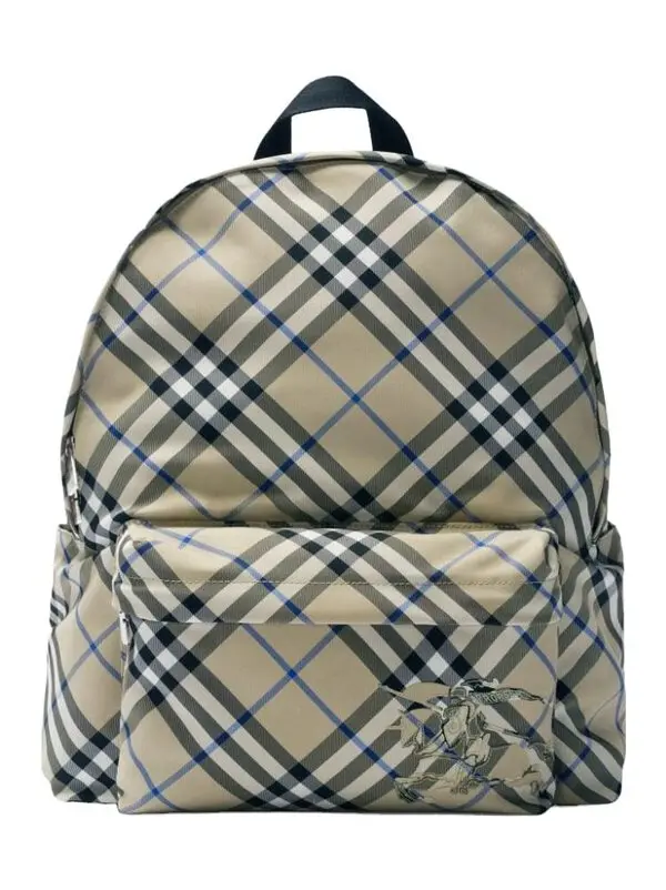 Burberry Checked Backpack - Neutrals