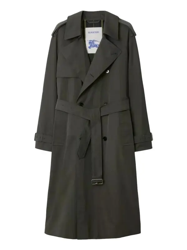 Burberry Gabardine-weave Trench Coat - Grey