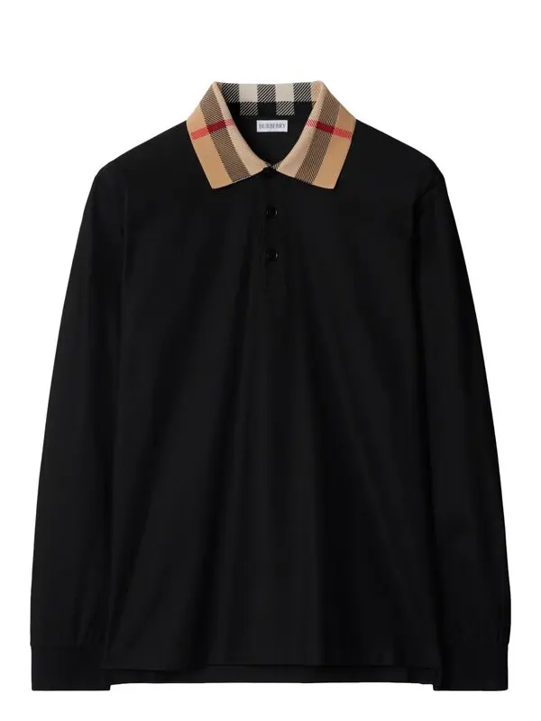 Burberry Cotton Polo Shirt - Black