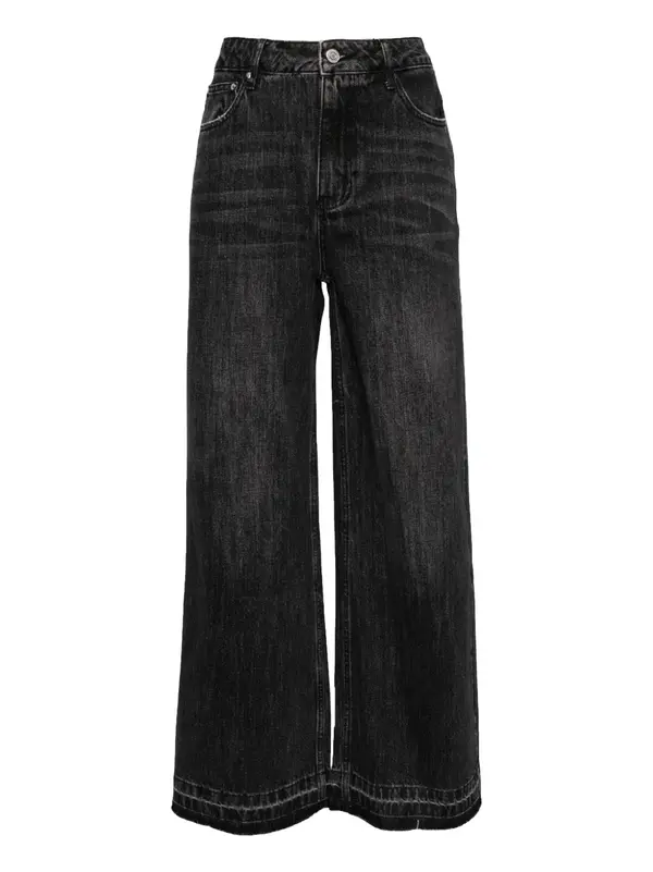 B+AB Fringed Relaxed Jeans - Black