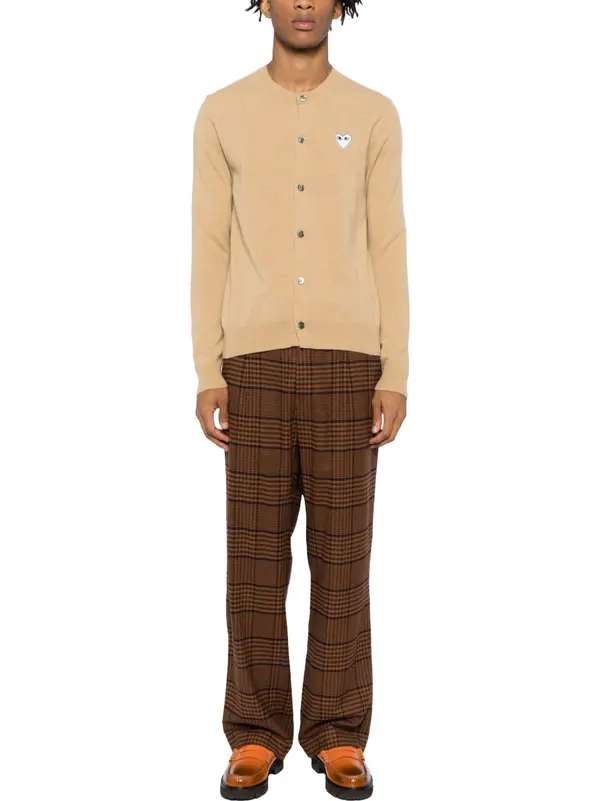 Play Comme Des Garcon Wool Cardigan - Neutrals