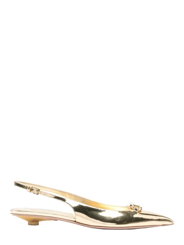 Valentino Garavani 25mm Vlogo Slingback Pumps - Gold
