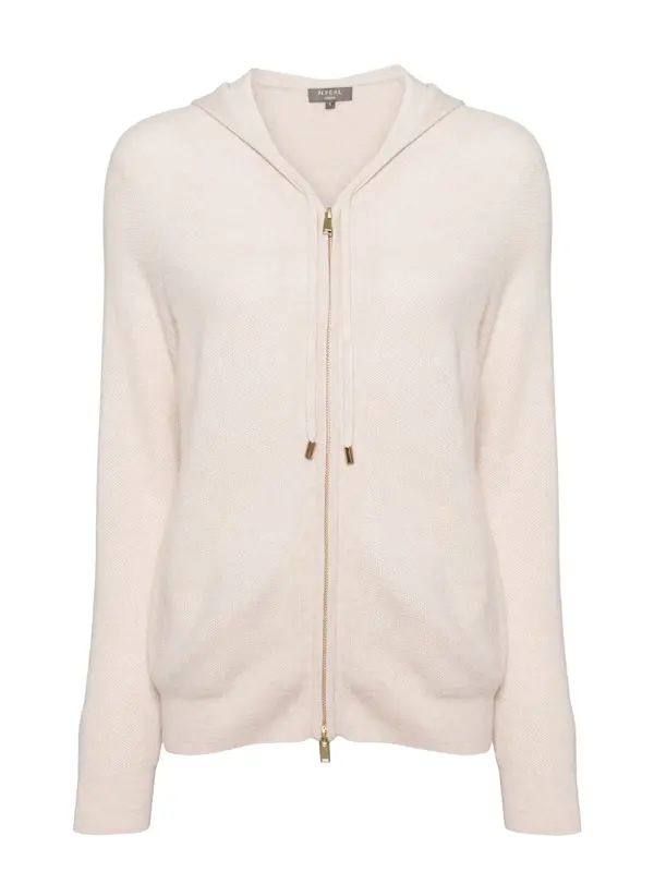 N.peal Honeycomb Knit Hoodie - Neutrals