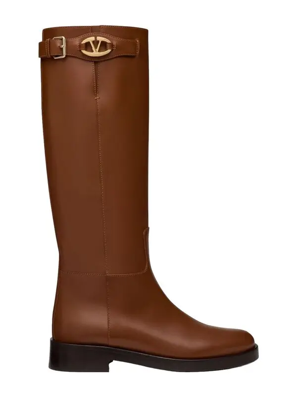 Valentino Garavani 30mm Vlogo The Bold Edition Boots - Brown