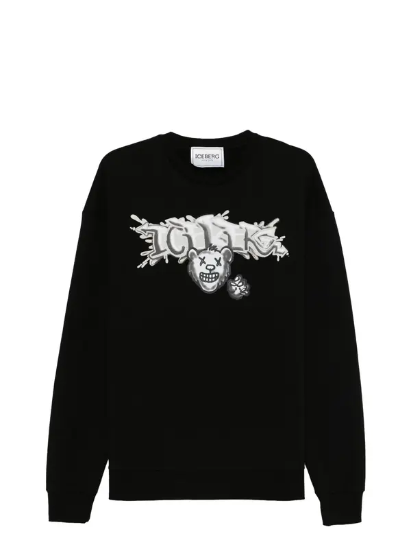 Iceberg Logo-print Sweatshirt - Black