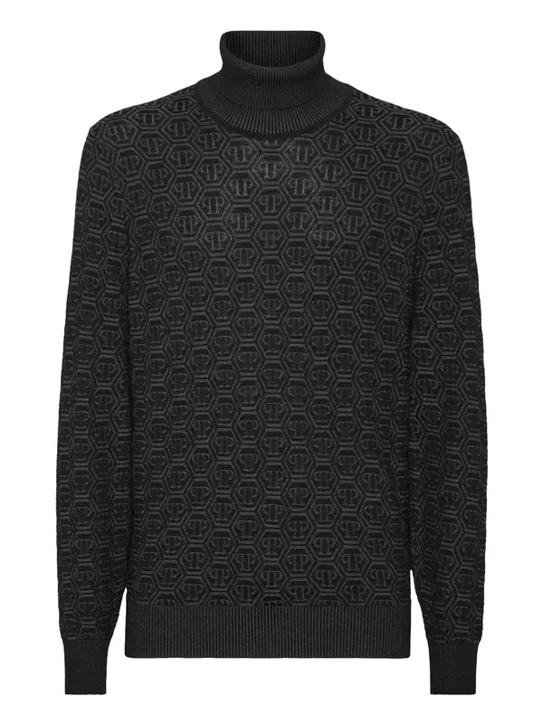 Philipp Plein Monogram Print Sweatshirt - Black