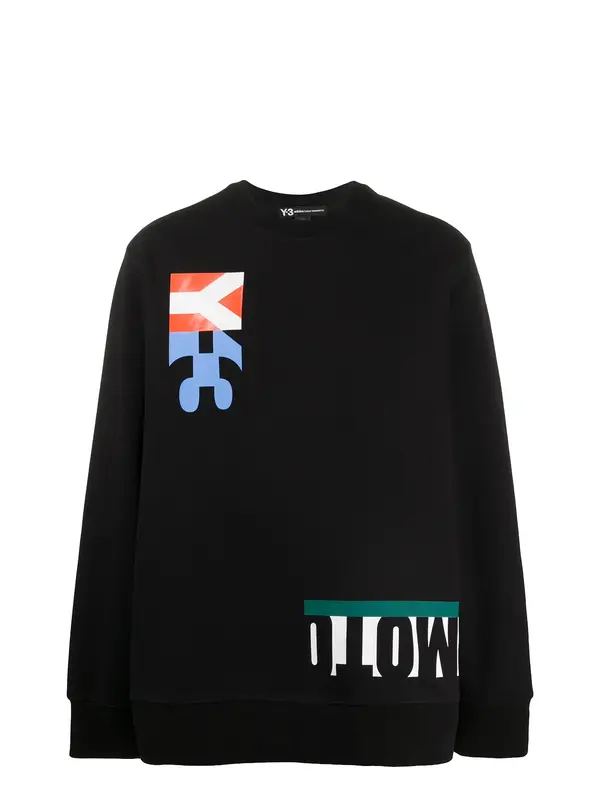 Y3 M-cut Graphic Sweatshirt - Black