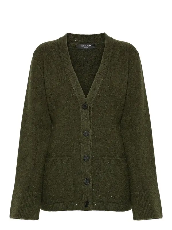 Fabiana Filippi Sequin-embellished Cardigan - Green