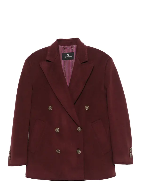 Etro Double-breasted Coat - Red