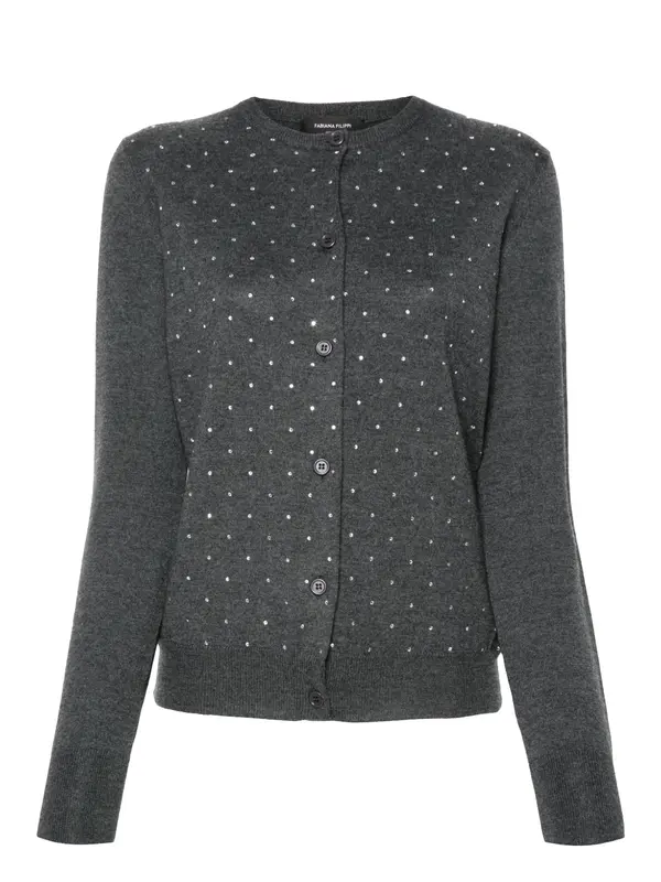 Fabiana Filippi Merino-wool Cardigan - Grey