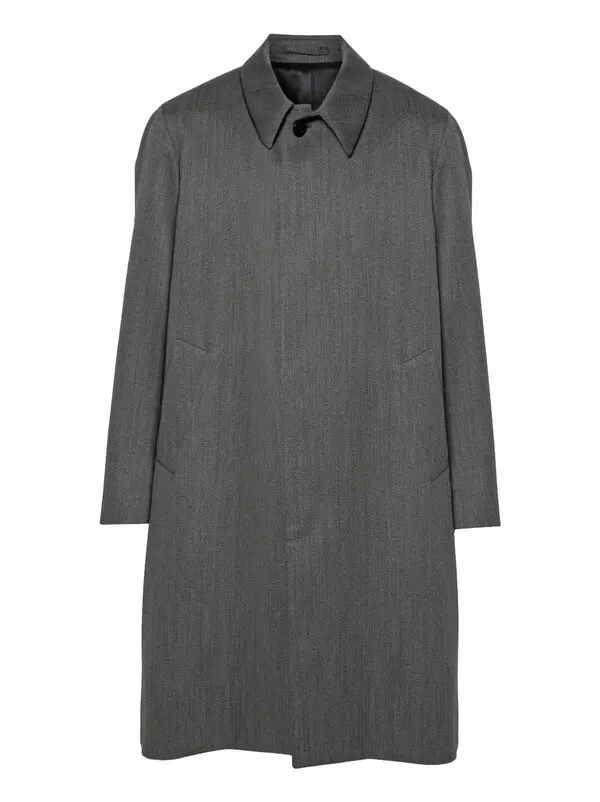 LARDINI Wool Twill Coat - Grey