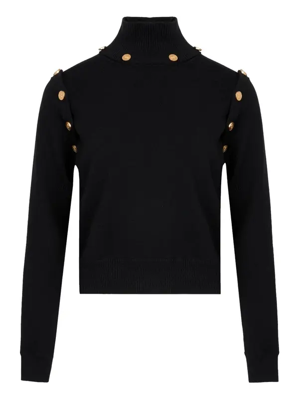 Ports 1961 Wool High Neck Sweater - Black