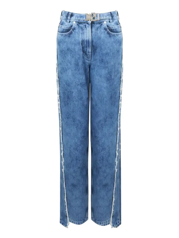 Ports 1961 Jacquard Straight-leg Trousers - Blue