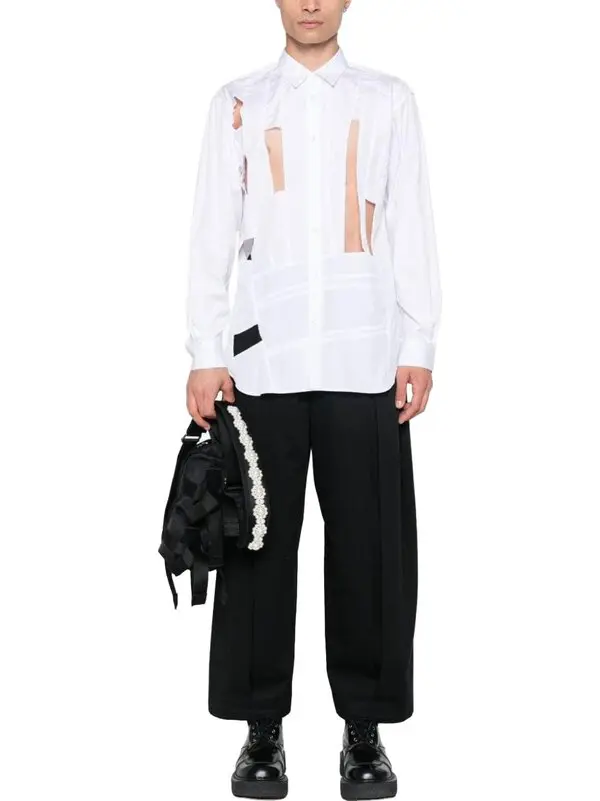 Comme Des Garçons Cut-out Shirt - White
