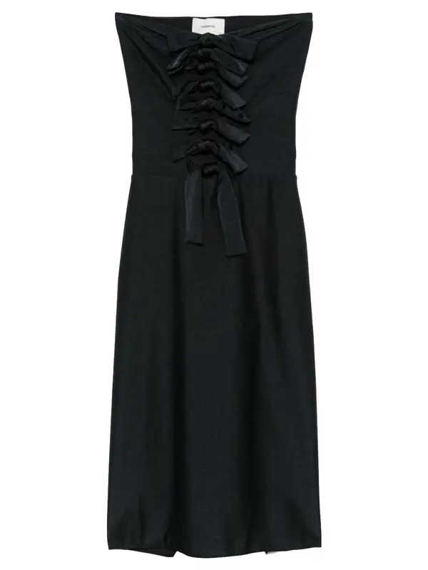 Coperni Knot-detail Strapless Dress - Black