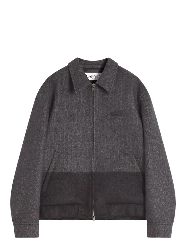 LANVIN Two-tone Bomber Jacket - Grey