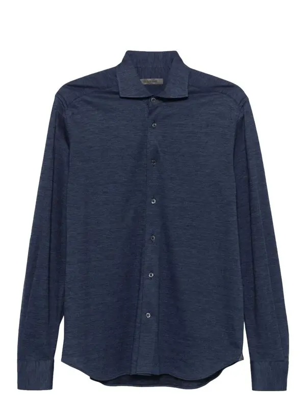 Corneliani Mélange-effect Shirt - Blue