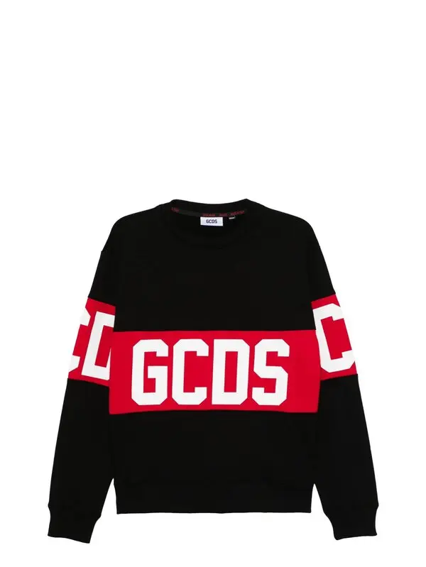 Gcds Logo-print Sweatshirt - Black