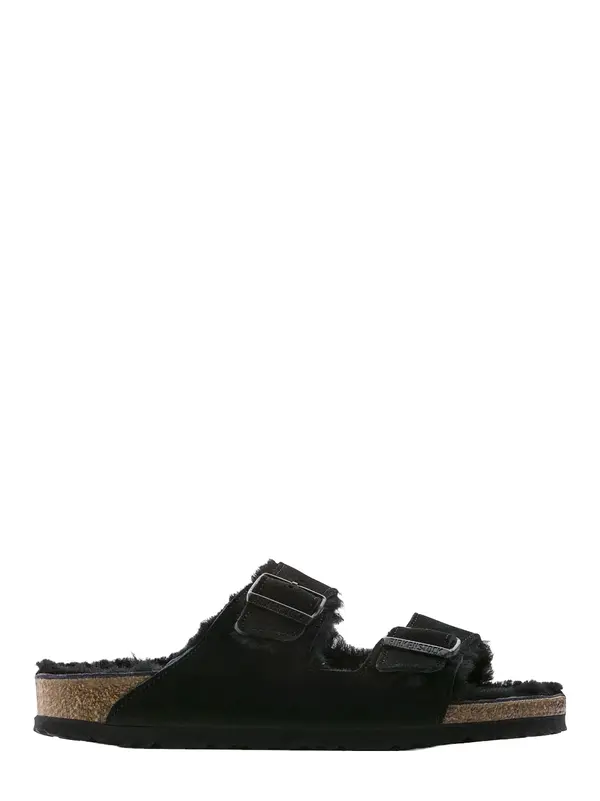 BIRKENSTOCK Arizona Shearling Sandals - Black