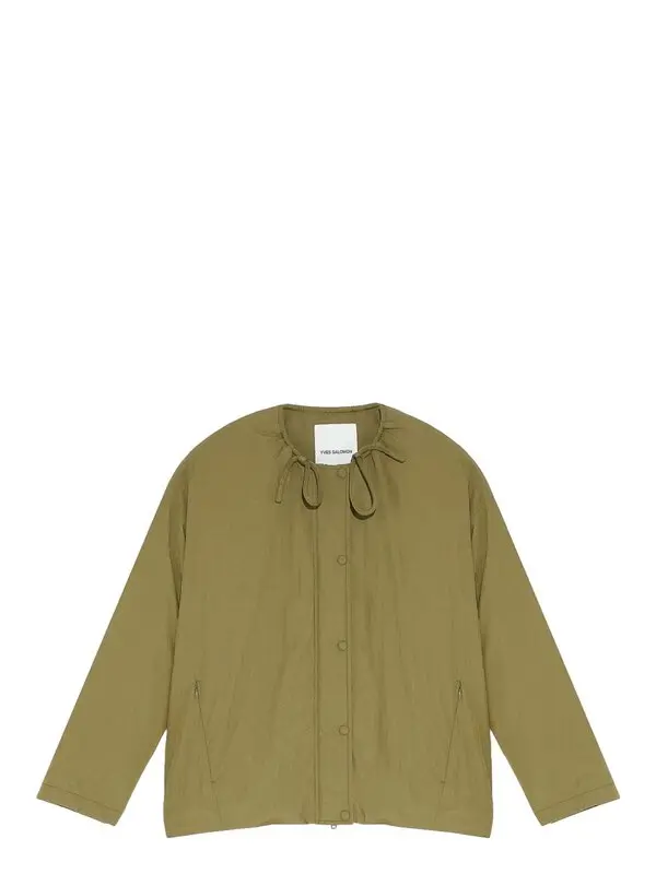 YVES SALOMON Drawstring-neck Down Jacket - Green