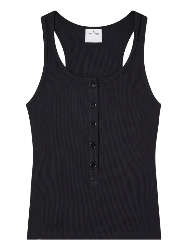 COURREGES 90's Rib Tank Top - Black