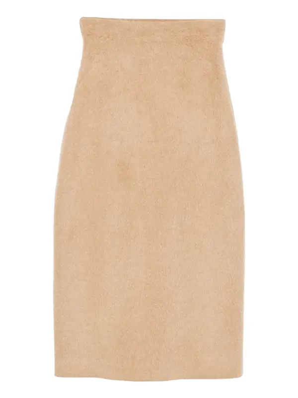 Fabiana Filippi Brushed Mohair Skirt - Brown