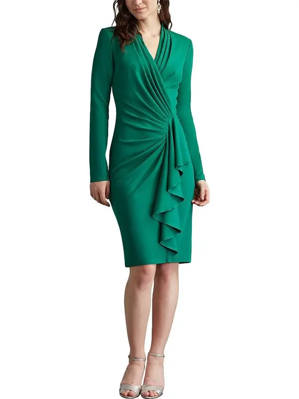 Tadashi Shoji Markum Flounce Dress - Green
