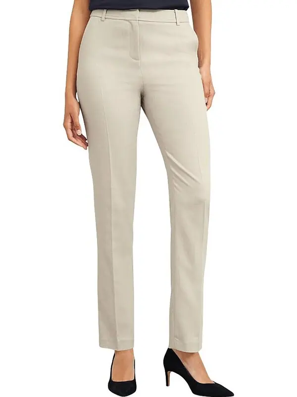 HOBBS LONDON Ellen Straight Leg Trousers - Buff Grey