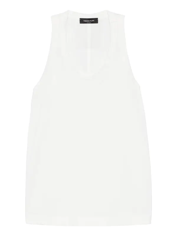 Fabiana Filippi Jersey Vest - White