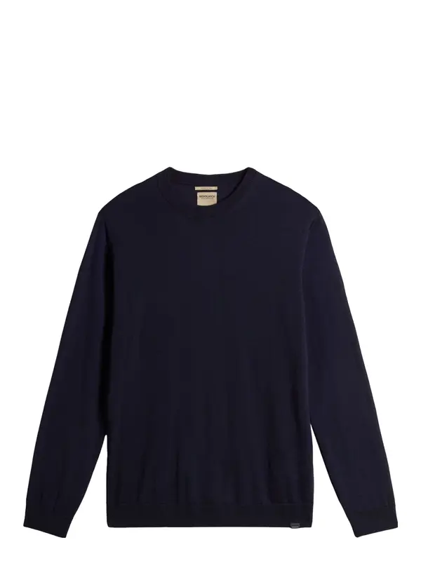 Woolrich Crew Neck Virgin Wool Sweater - Blue