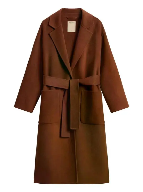Woolrich Belted Virgin Wool Coat - Brown