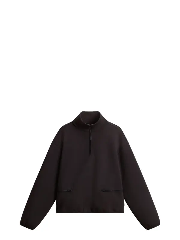 Woolrich Fleece Zipped Sweatshirt - Black
