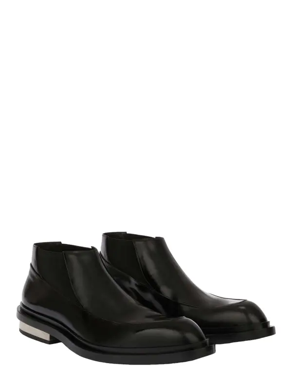 JIL SANDER Metal-detail Leather Boots - Black