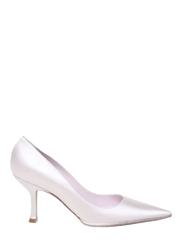 Rene Caovilla 50mm Satin Pumps - White