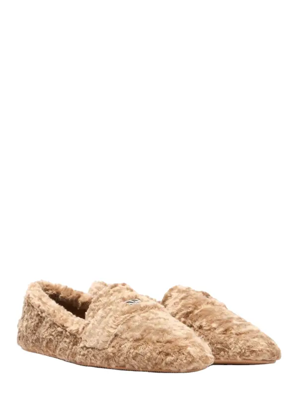 Casadei Faux-fur Loafers - Brown